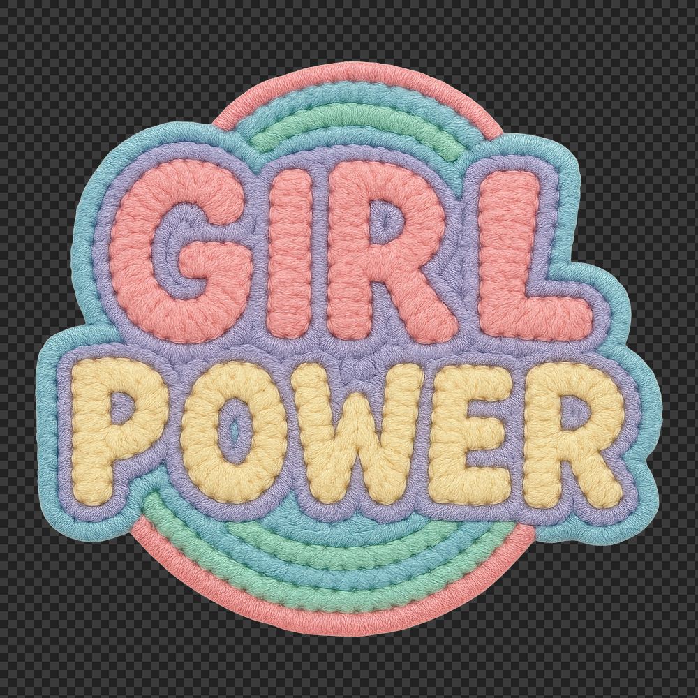 PNG Empowering embroidered patch design | Free PNG - rawpixel