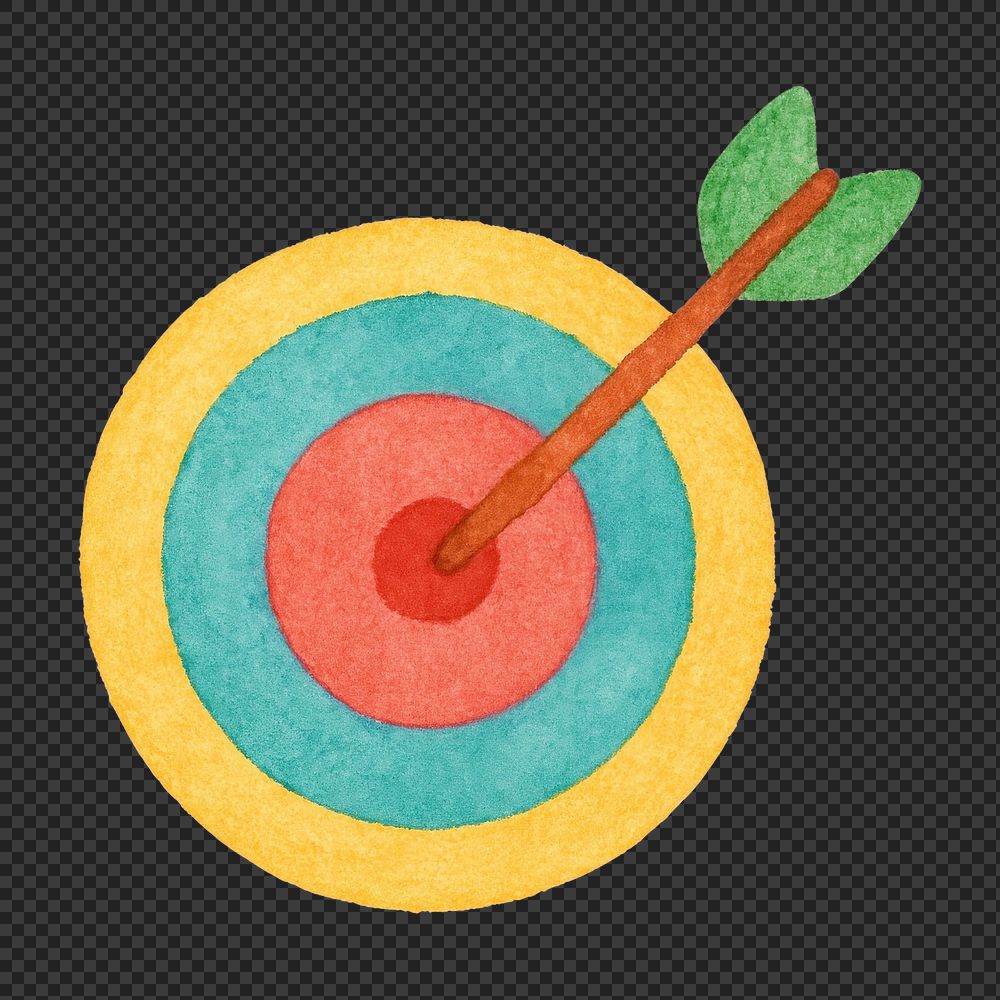 PNG Colorful target with arrow. | Free PNG - rawpixel
