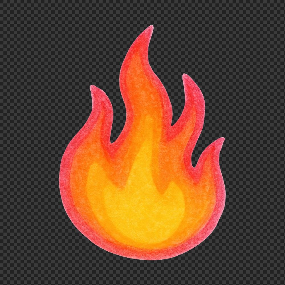 PNG Vibrant hand-drawn flame illustration. | Free PNG - rawpixel