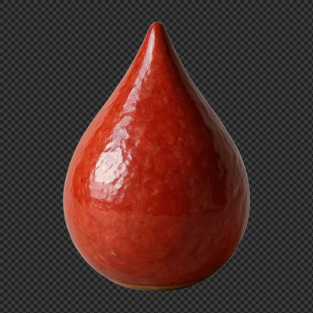 PNG Red ceramic teardrop sculpture | Free PNG - rawpixel