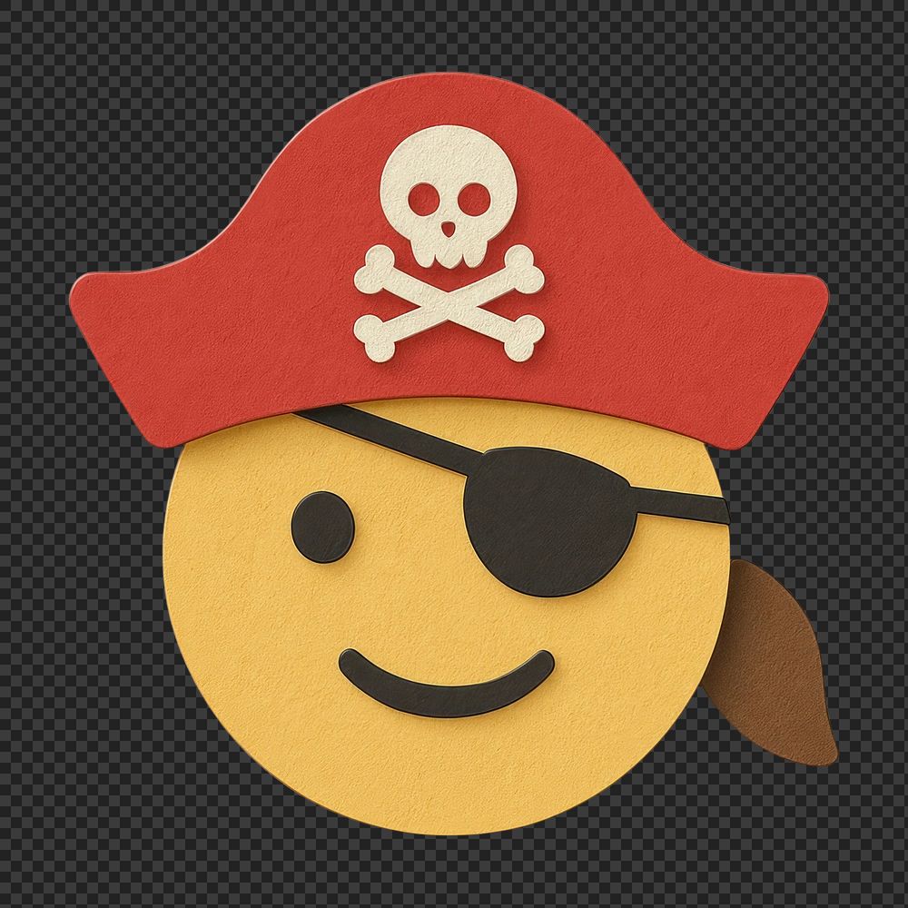 PNG Playful pirate emoji illustration | Free PNG - rawpixel