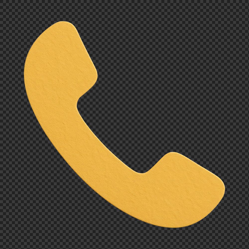 PNG Minimalist yellow phone icon | Free PNG - rawpixel