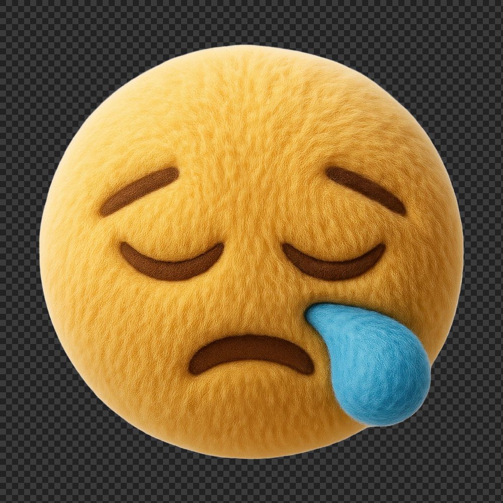PNG Sad emoji with teardrop | Free PNG - rawpixel