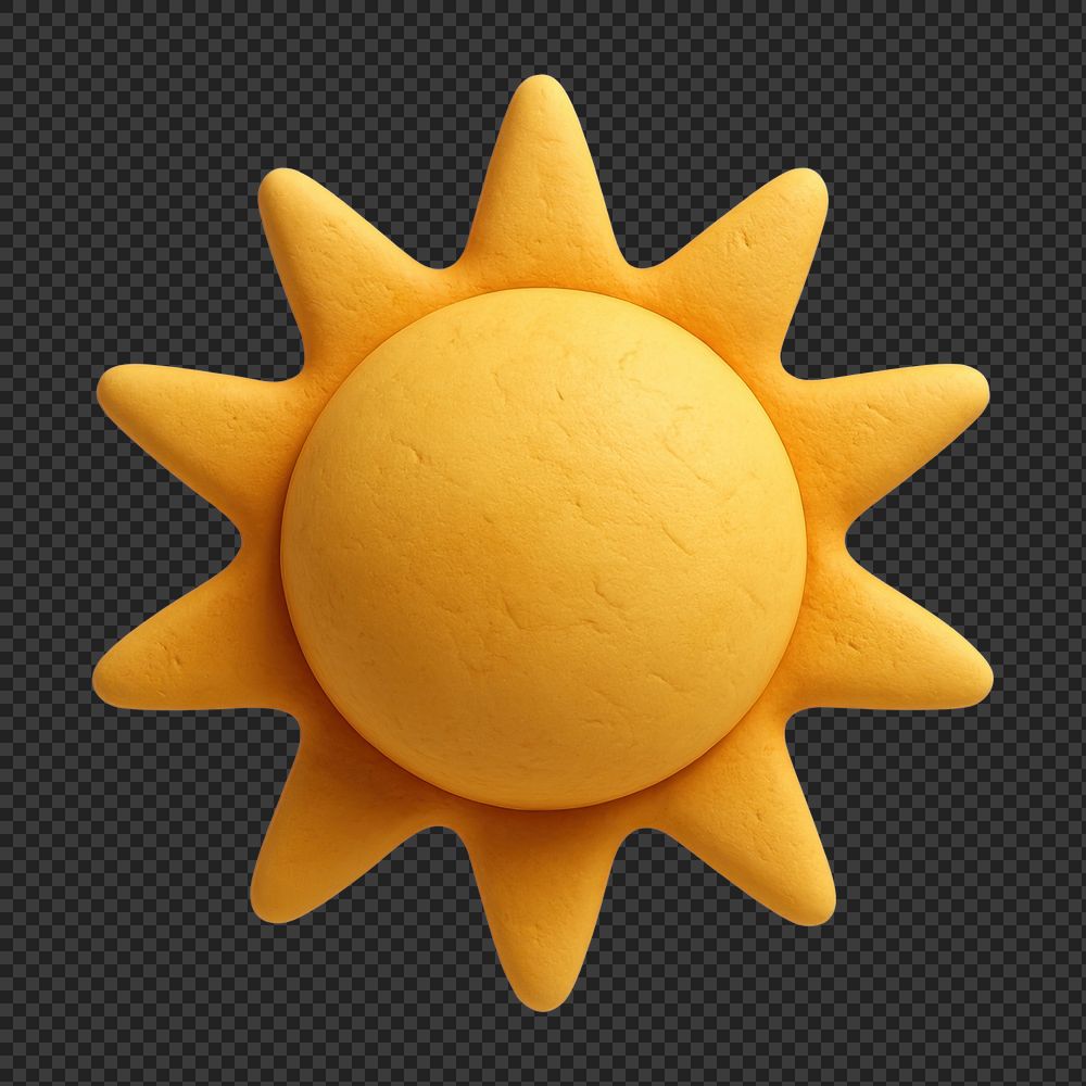 PNG Bright clay sun illustration | Free PNG - rawpixel