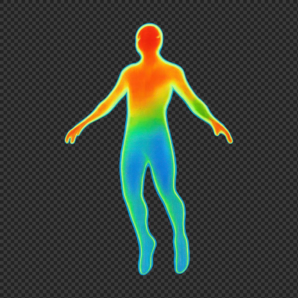 PNG Colorful human heat map | Free PNG - rawpixel