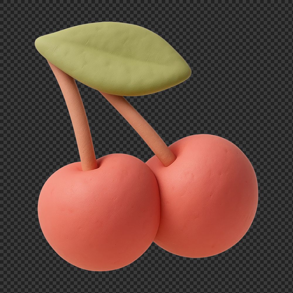 PNG Playful clay cherry art | Free PNG - rawpixel