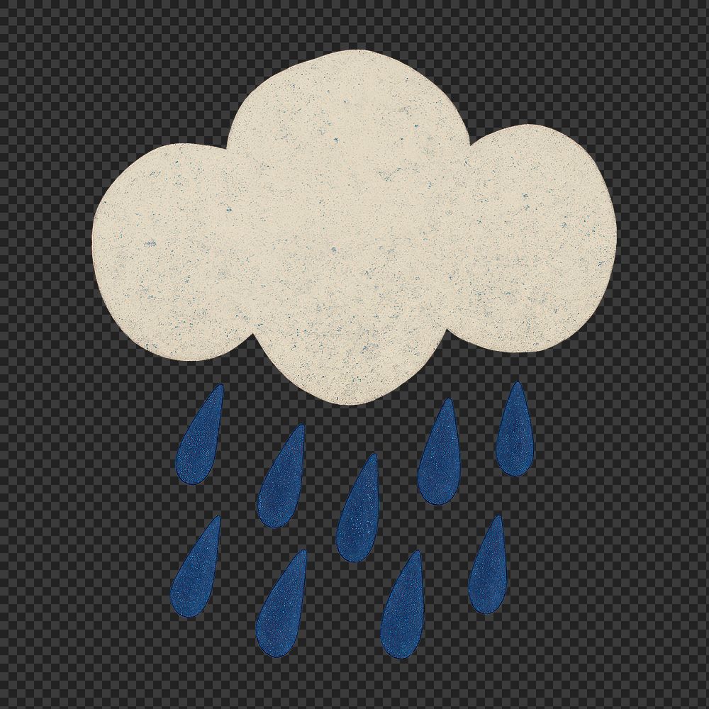 PNG Minimalist cloud raining illustration | Free PNG - rawpixel