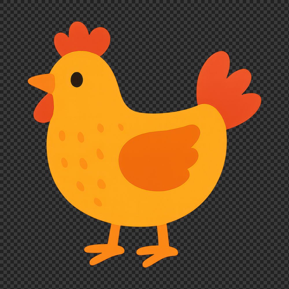 PNG Colorful cartoon chicken illustration | Free PNG - rawpixel