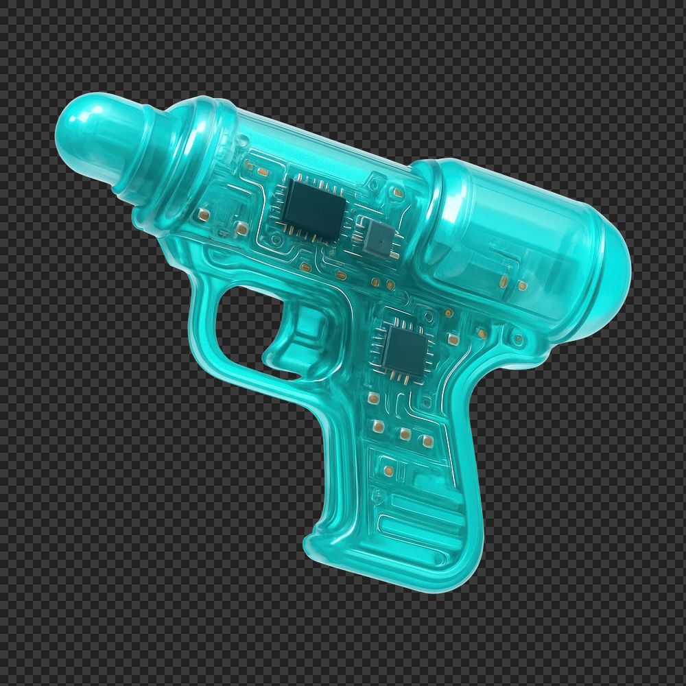 PNG Futuristic translucent toy gun | Free PNG - rawpixel