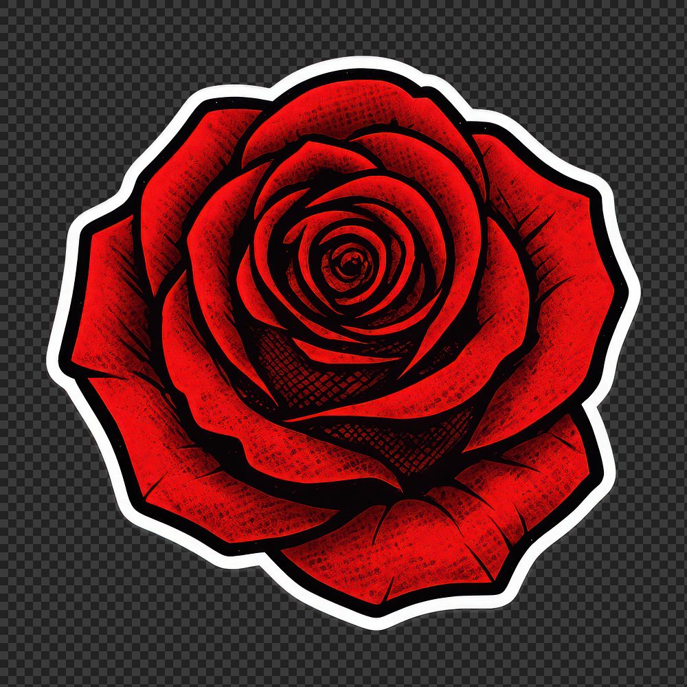 PNG Bold red rose illustration | Free PNG - rawpixel