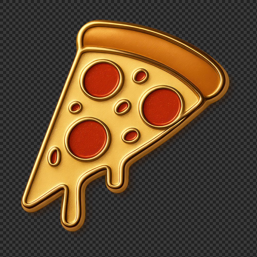 PNG Golden pizza slice illustration | Free PNG - rawpixel