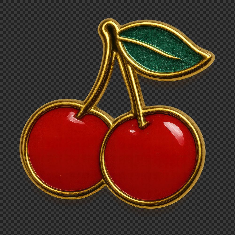 PNG Glossy cherry pin design | Free PNG - rawpixel
