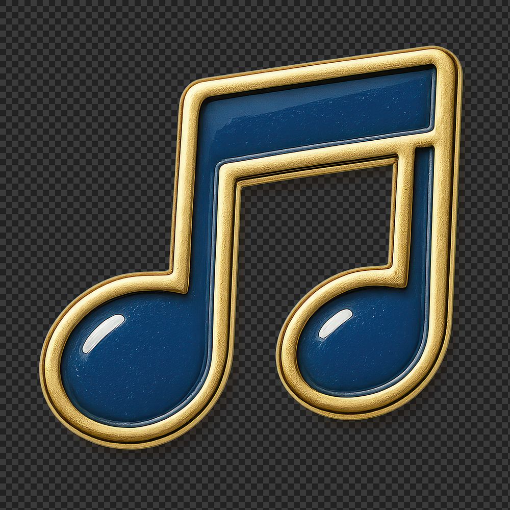 PNG Elegant blue musical note | Free PNG - rawpixel