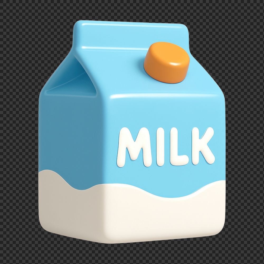 PNG Floating cartoon milk carton | Free PNG - rawpixel