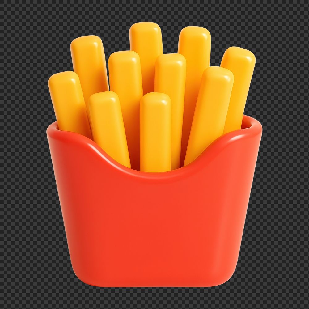 PNG Colorful fries red container | Free PNG - rawpixel