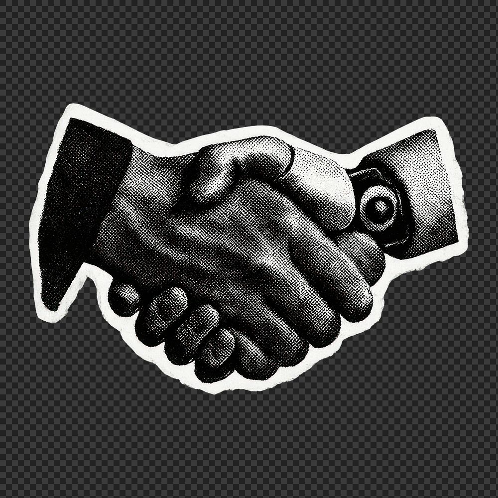 PNG Vintage handshake business illustration | Free PNG - rawpixel