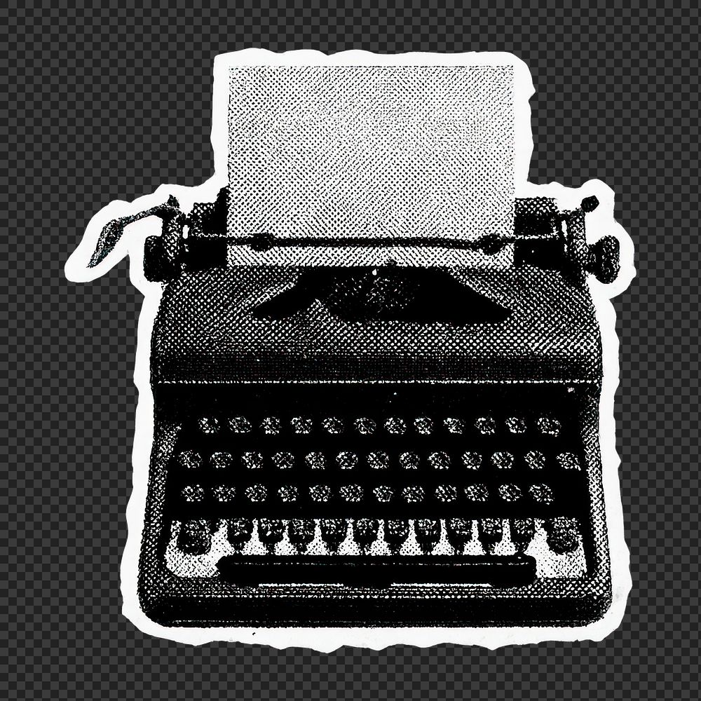 PNG Vintage typewriter art illustration. | Free PNG - rawpixel