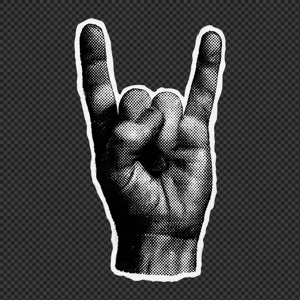 PNG Retro hand gesture illustration | Free PNG - rawpixel