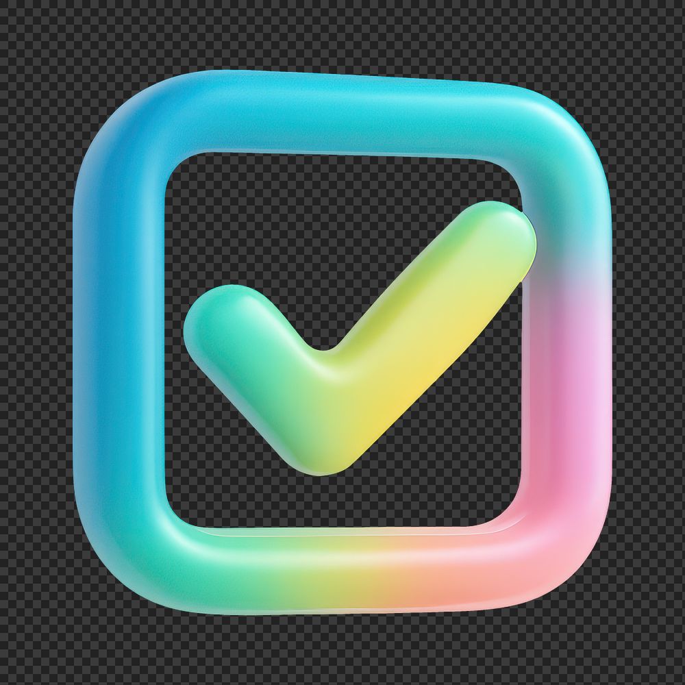 PNG Colorful 3D checkmark icon | Free PNG - rawpixel