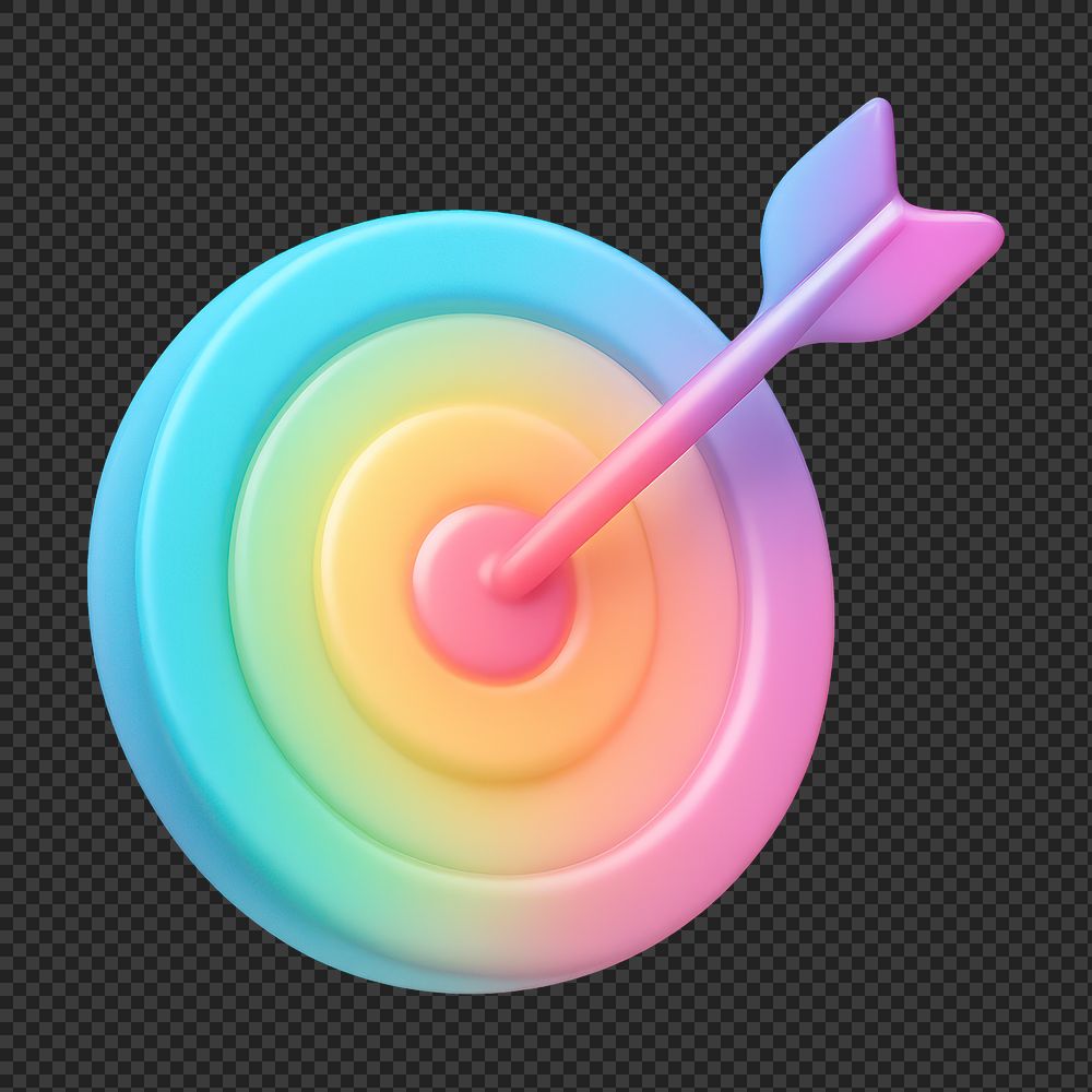 PNG Colorful target with arrow | Free PNG - rawpixel