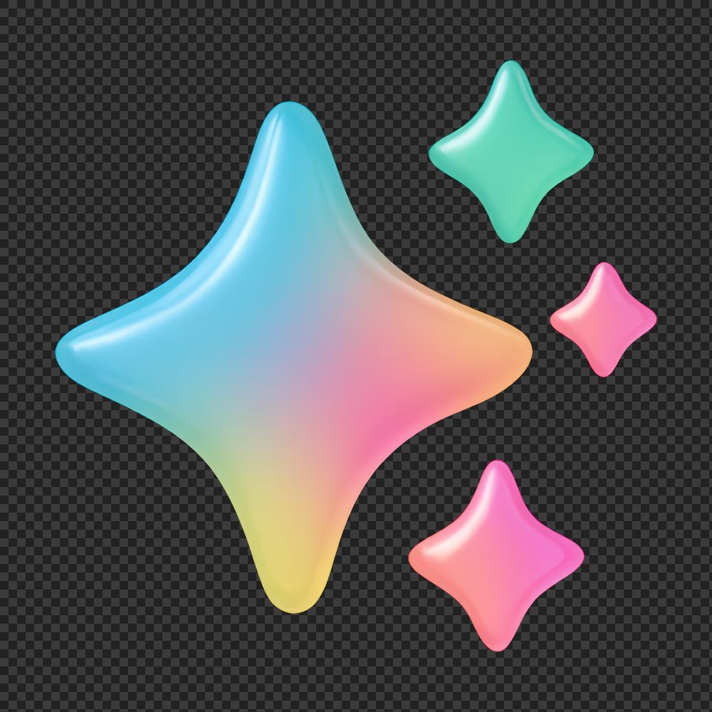 PNG Colorful gradient star shapes | Free PNG - rawpixel
