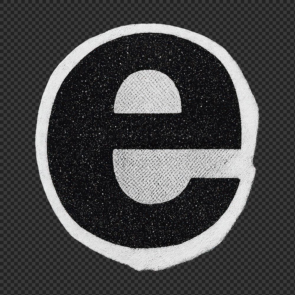 PNG Textured black letter e | Free PNG - rawpixel