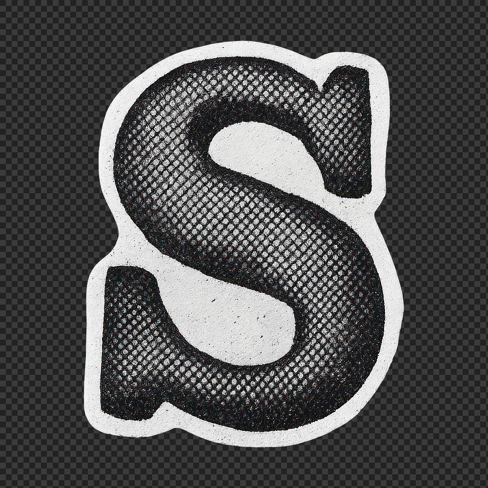PNG Textured black letter S | Free PNG - rawpixel