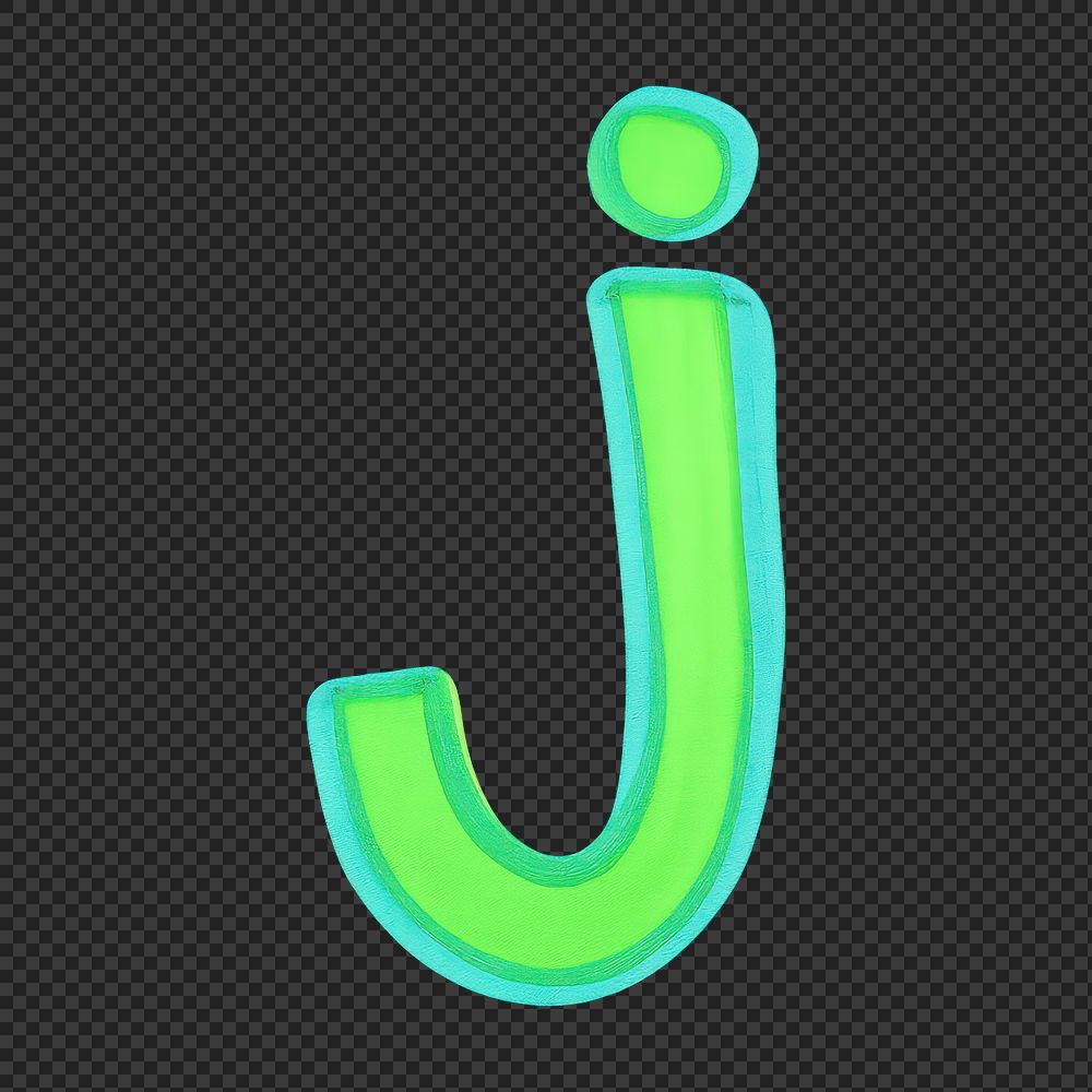 PNG Green neon letter J | Free PNG - rawpixel