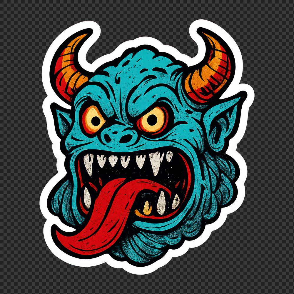PNG Colorful monster sticker design | Free PNG - rawpixel