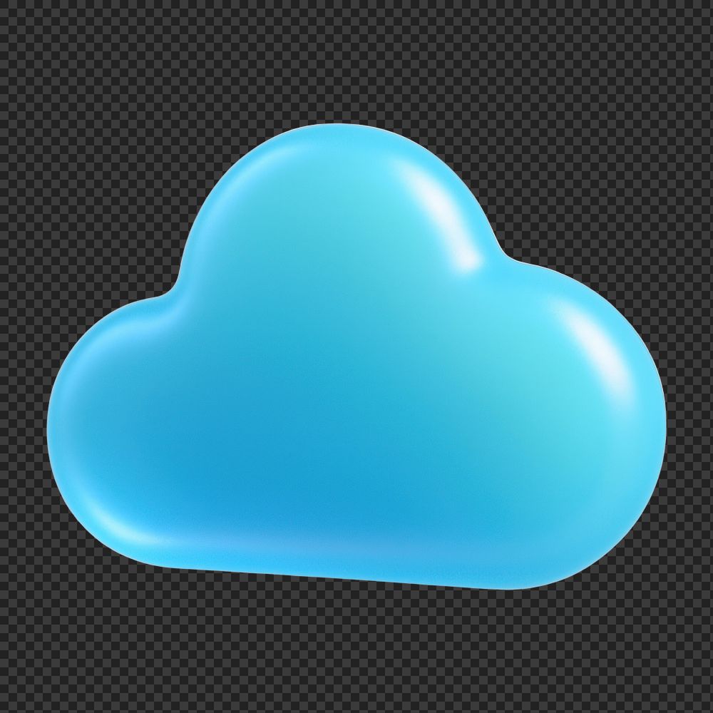 PNG Glossy blue cloud icon | Free PNG - rawpixel
