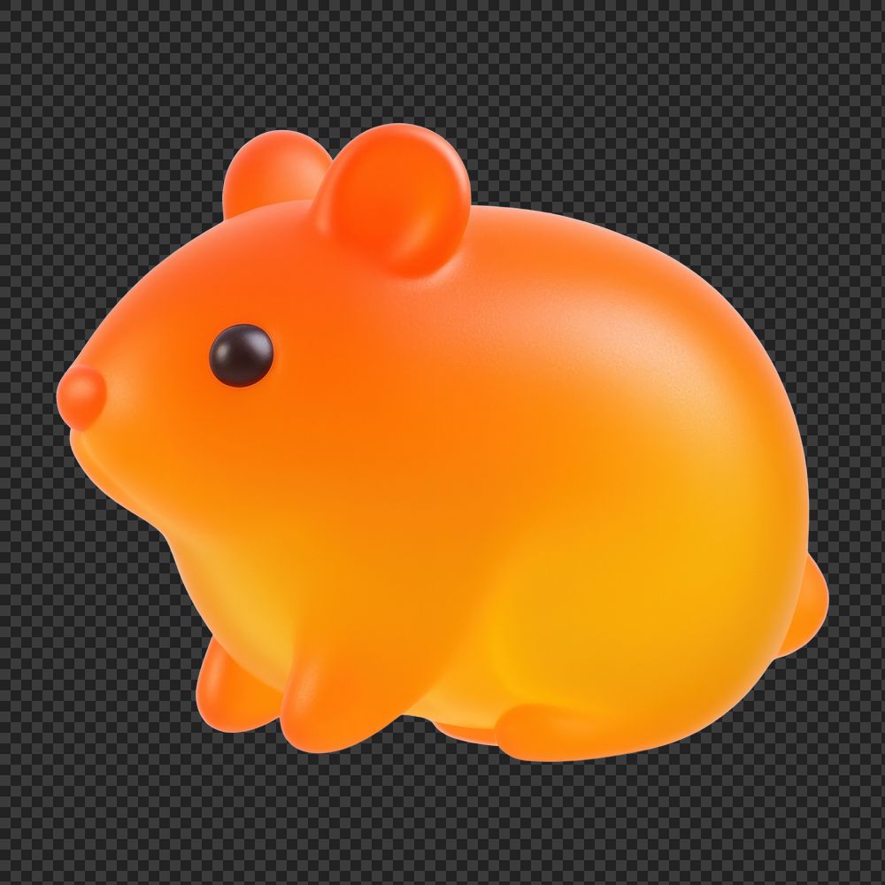 PNG Cute vibrant orange hamster | Free PNG - rawpixel
