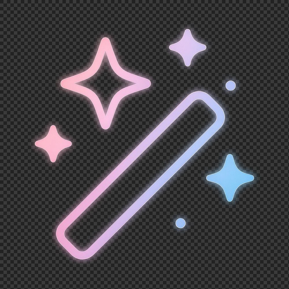 PNG Neon magic wand illustration | Free Icons - rawpixel