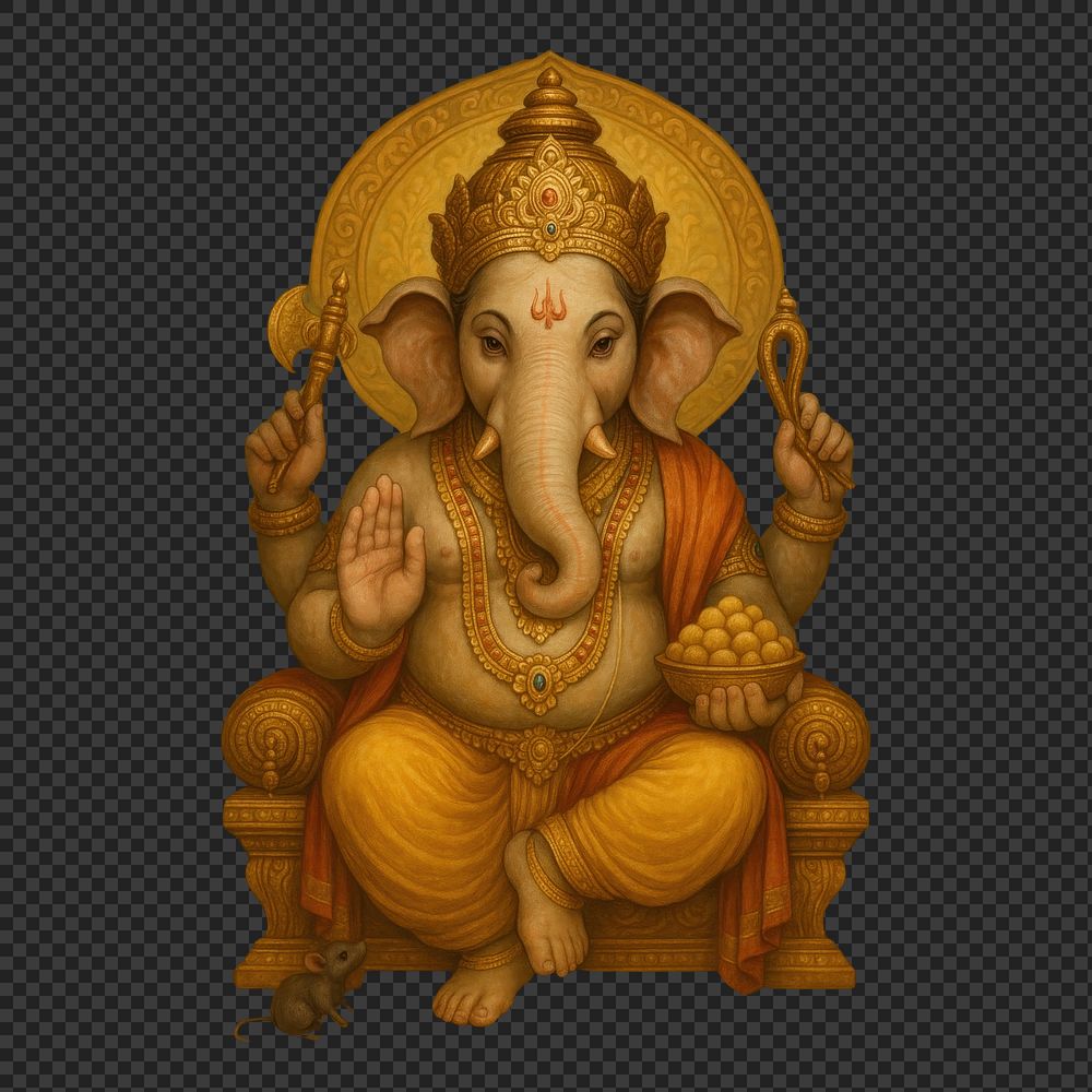 PNG Divine elephant deity illustration | Free PNG - rawpixel