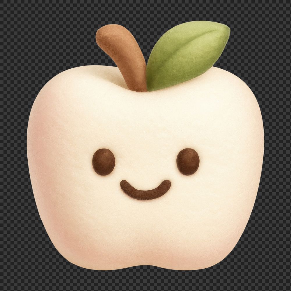 PNG Cute smiling apple illustration. | Free PNG - rawpixel