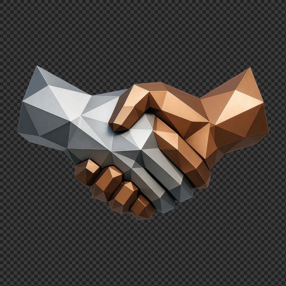PNG Geometric handshake unity symbol | Free PNG - rawpixel