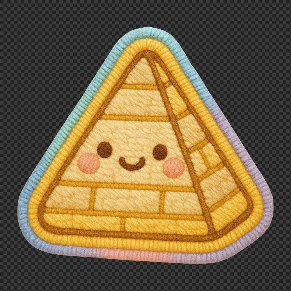 PNG Cute pyramid embroidery design | Free PNG - rawpixel