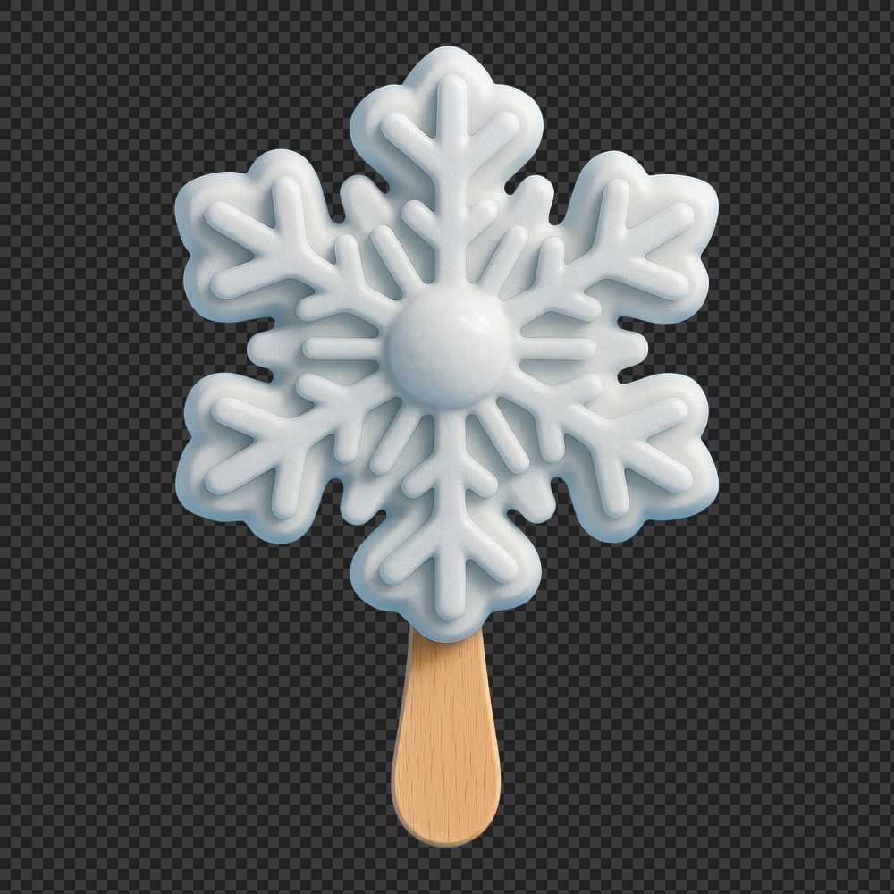 PNG Snowflake-shaped ice cream treat | Free PNG - rawpixel