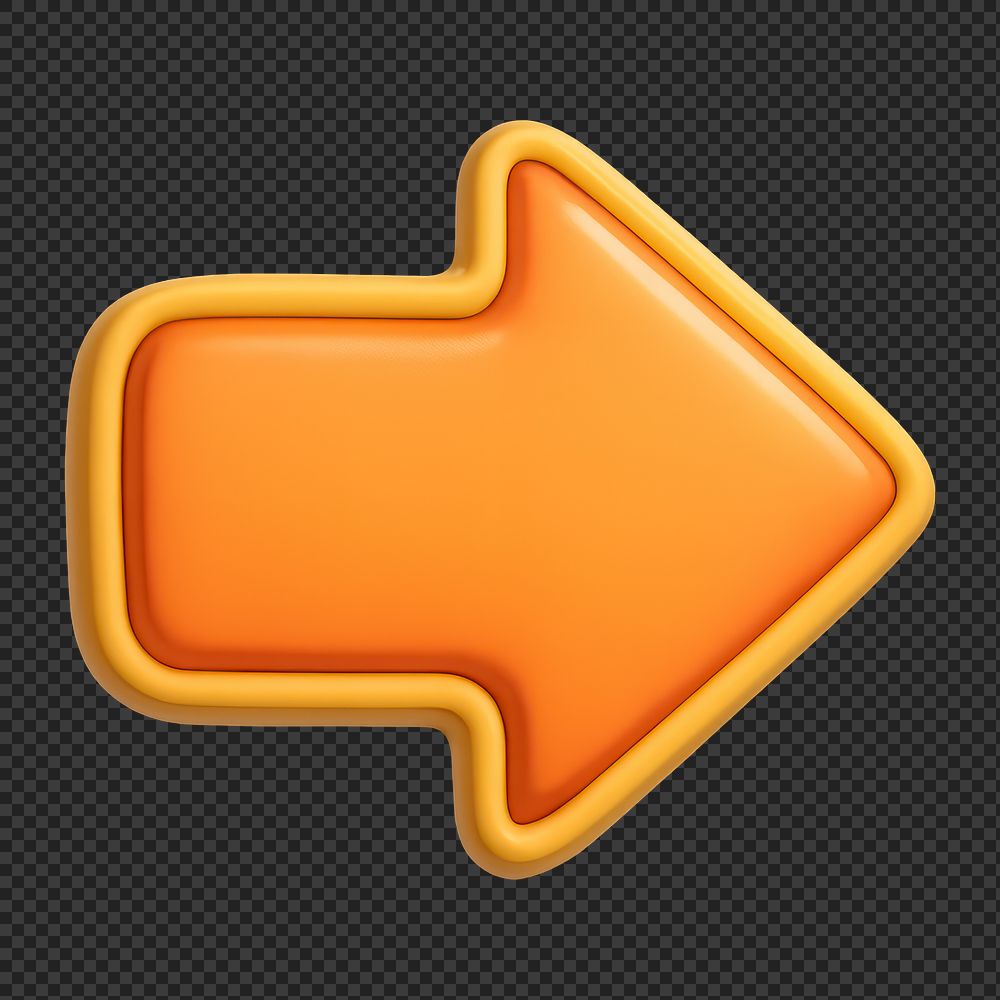 PNG Bright 3D orange arrow | Free PNG - rawpixel