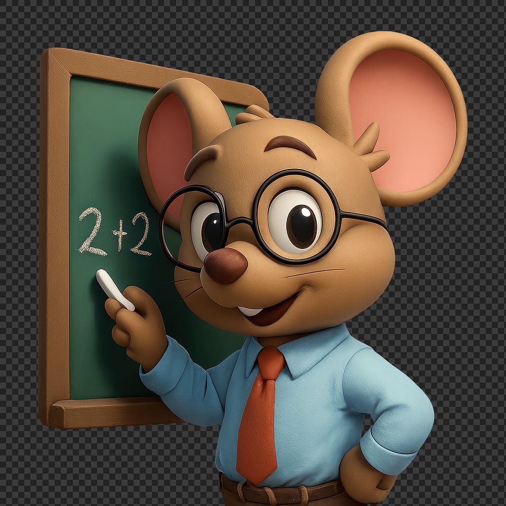 PNG Mouse teacher chalkboard math | Free PNG - rawpixel
