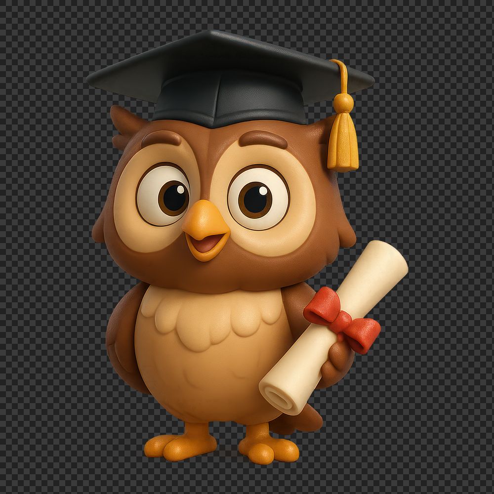 PNG Wise owl graduation success | Free PNG - rawpixel