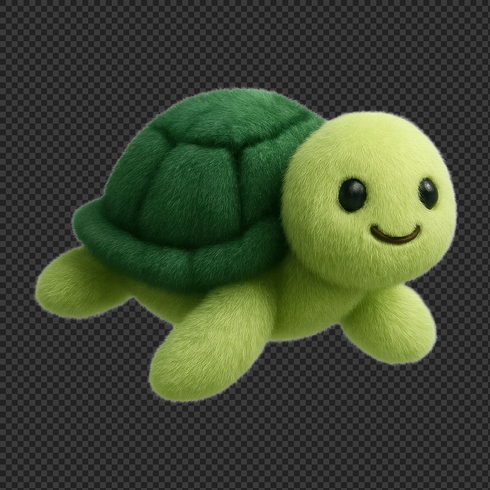 PNG Cute fluffy turtle illustration | Free PNG - rawpixel