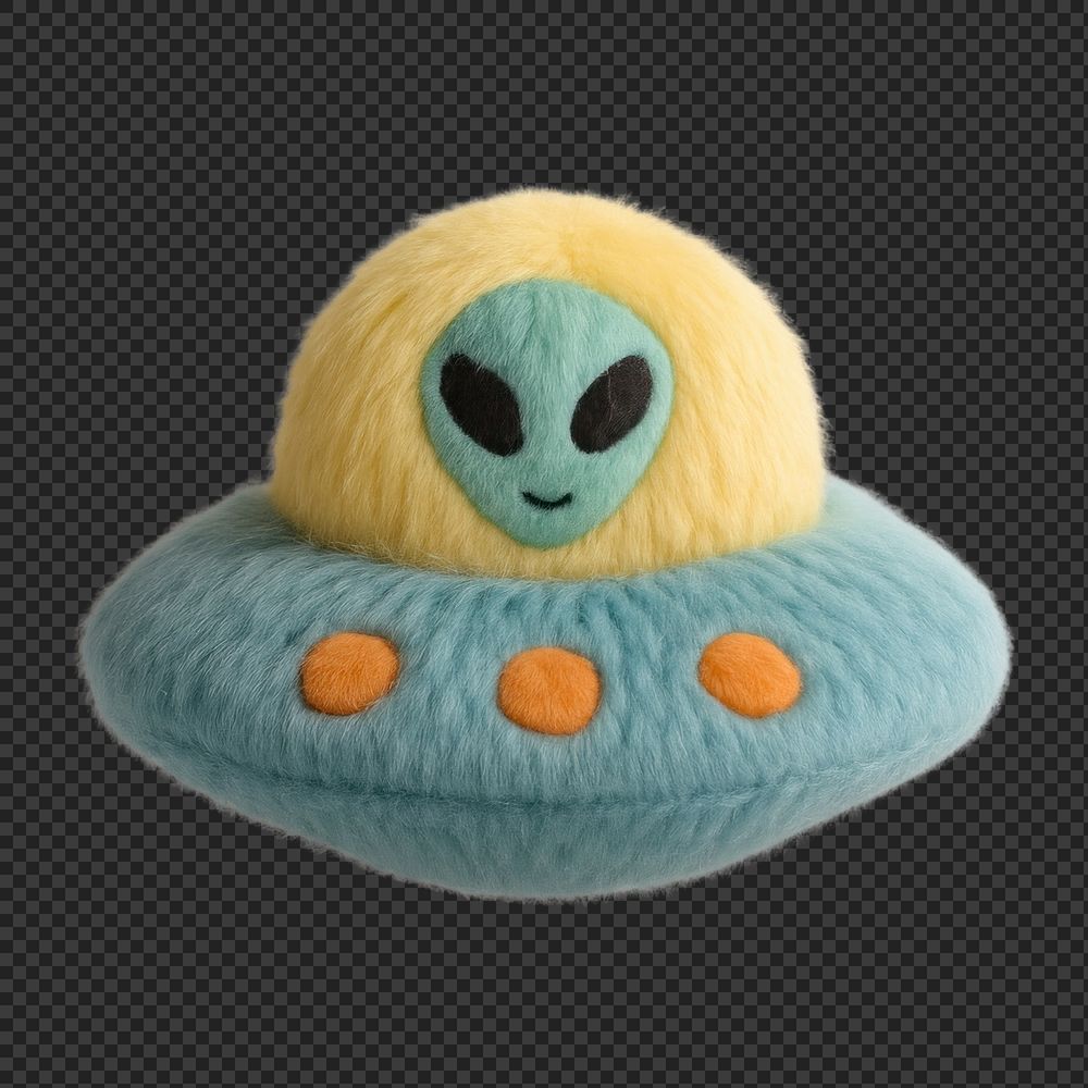 PNG Cute fuzzy alien spaceship | Free PNG - rawpixel