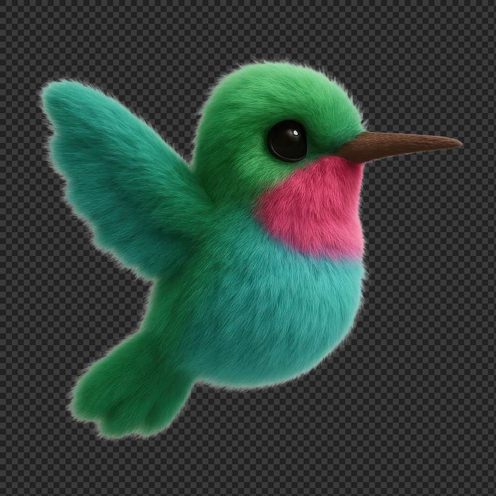 PNG Colorful fluffy hummingbird illustration | Free PNG - rawpixel