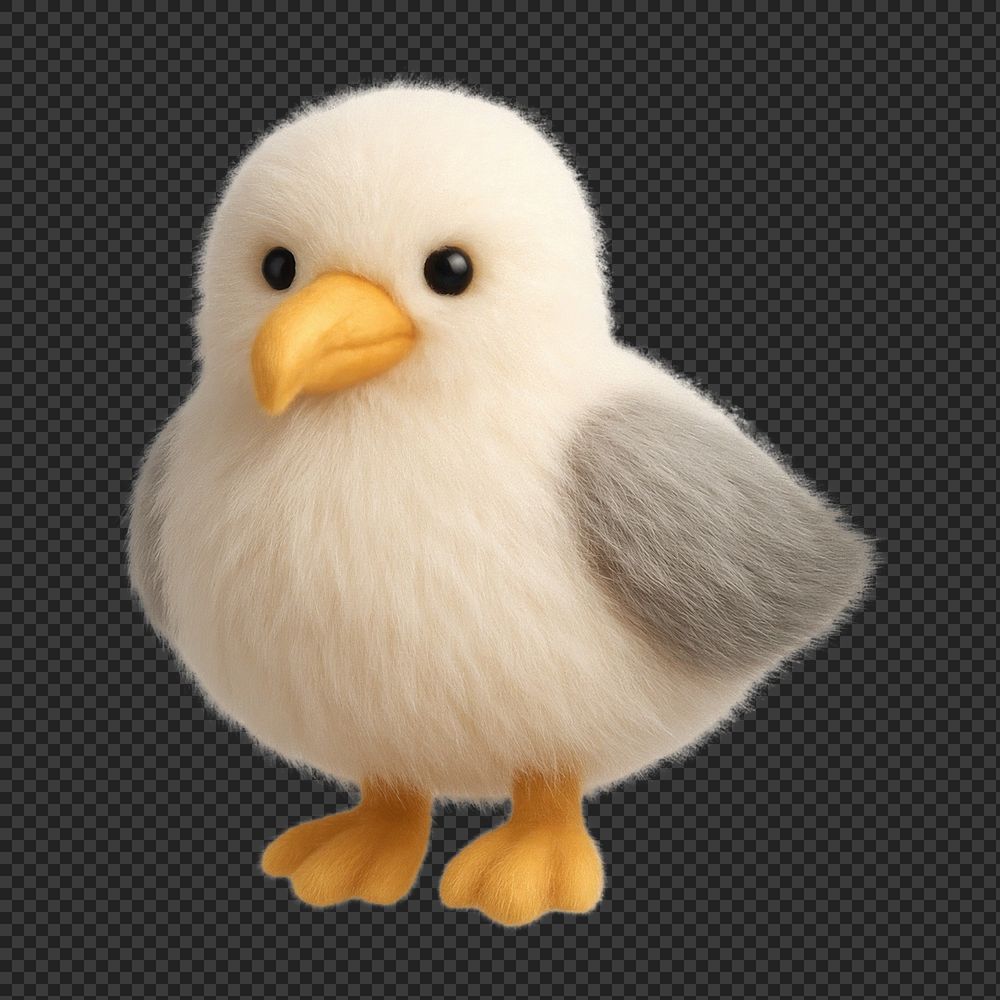 PNG Cute fluffy bird illustration | Free PNG - rawpixel