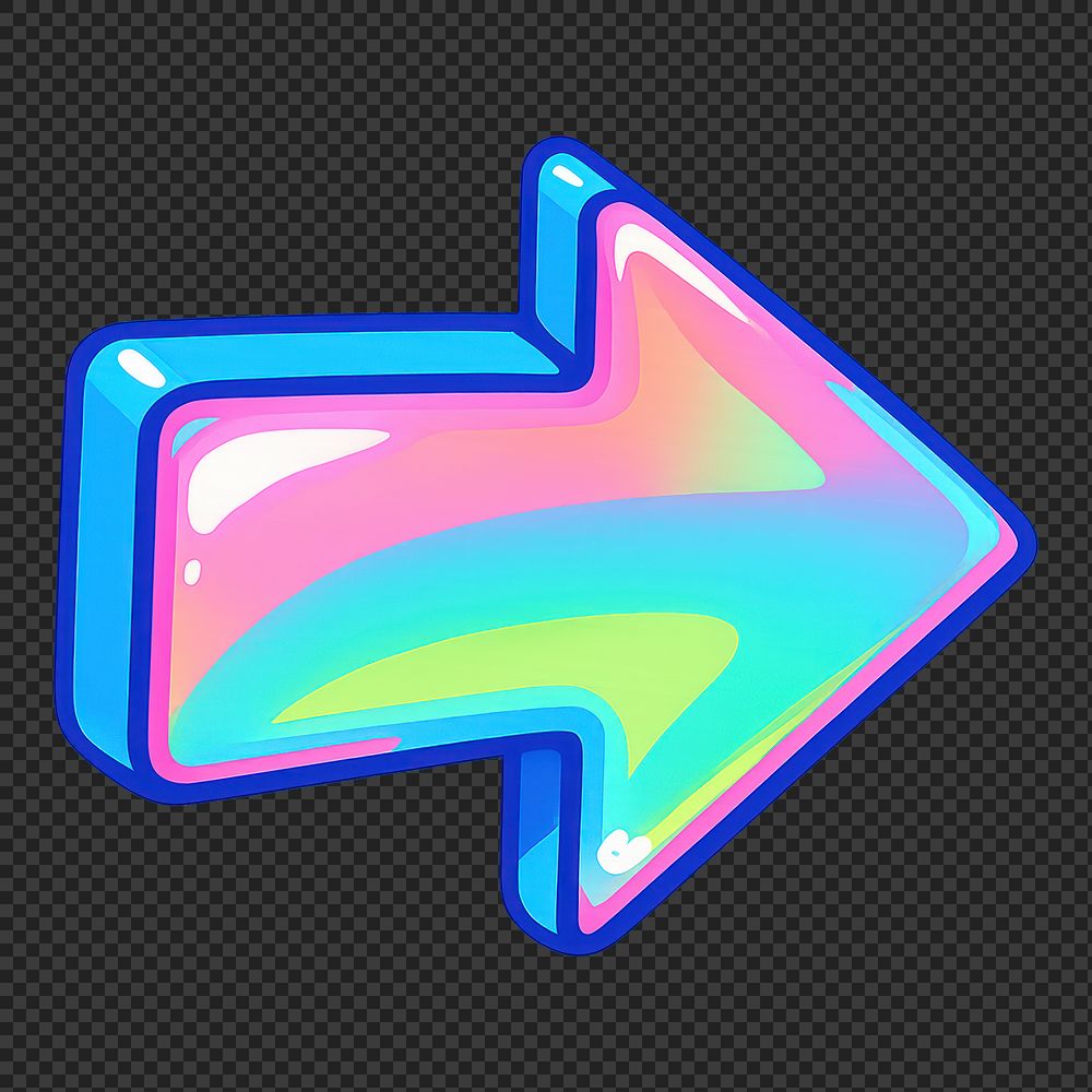 PNG Colorful 3D arrow illustration | Free PNG - rawpixel