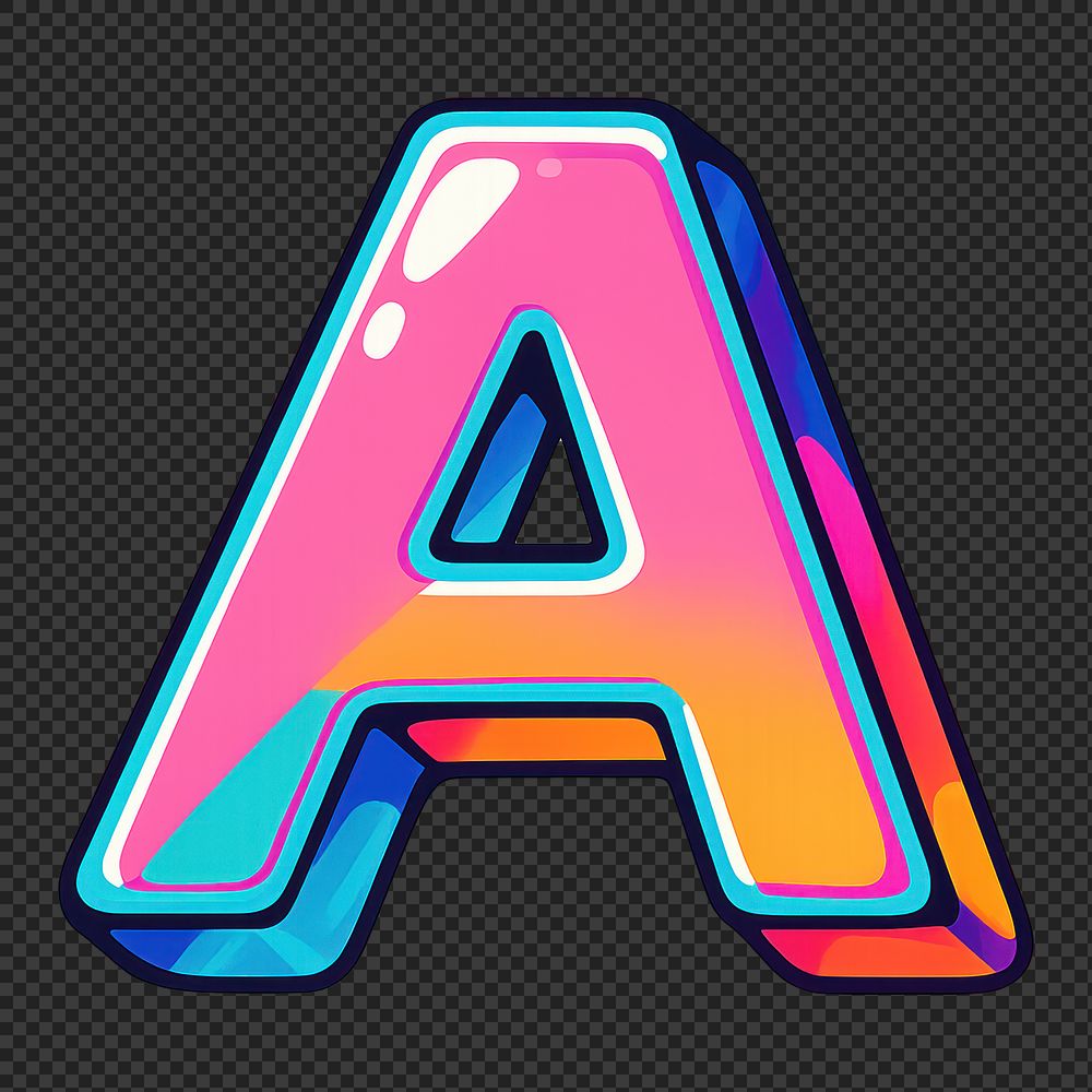 PNG Vibrant colorful 3D letter | Free PNG - rawpixel