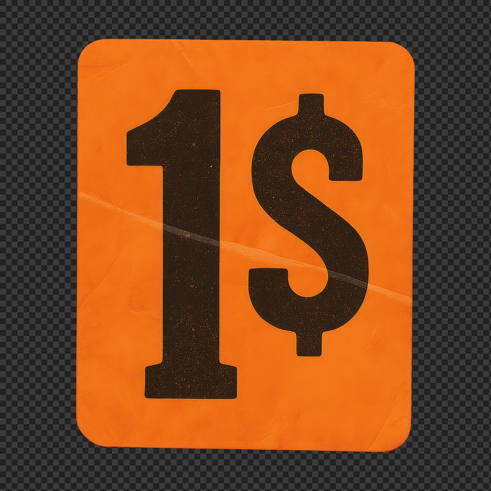 PNG Bold orange dollar sign | Free PNG - rawpixel