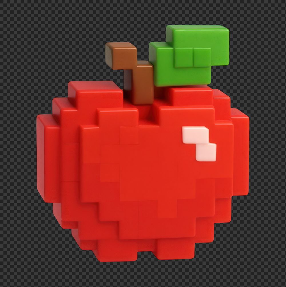 PNG Pixelated apple digital art | Free PNG - rawpixel