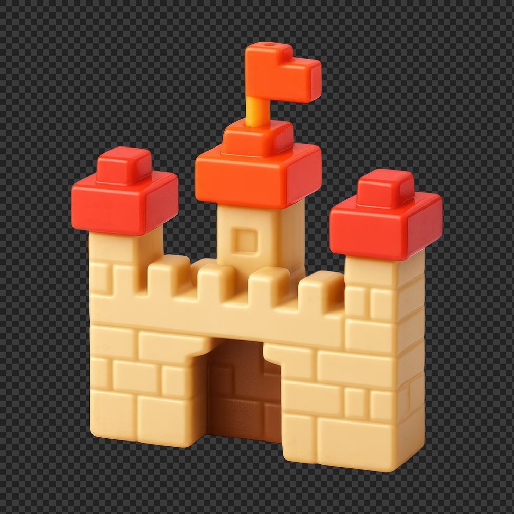 PNG Colorful toy castle blocks | Free PNG - rawpixel