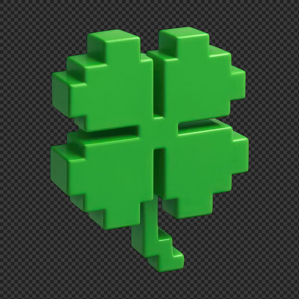 PNG Pixelated green clover luck | Free PNG - rawpixel